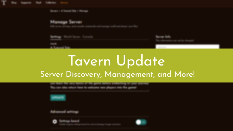 Tavern Update - Servers Page | Tales of The Township'